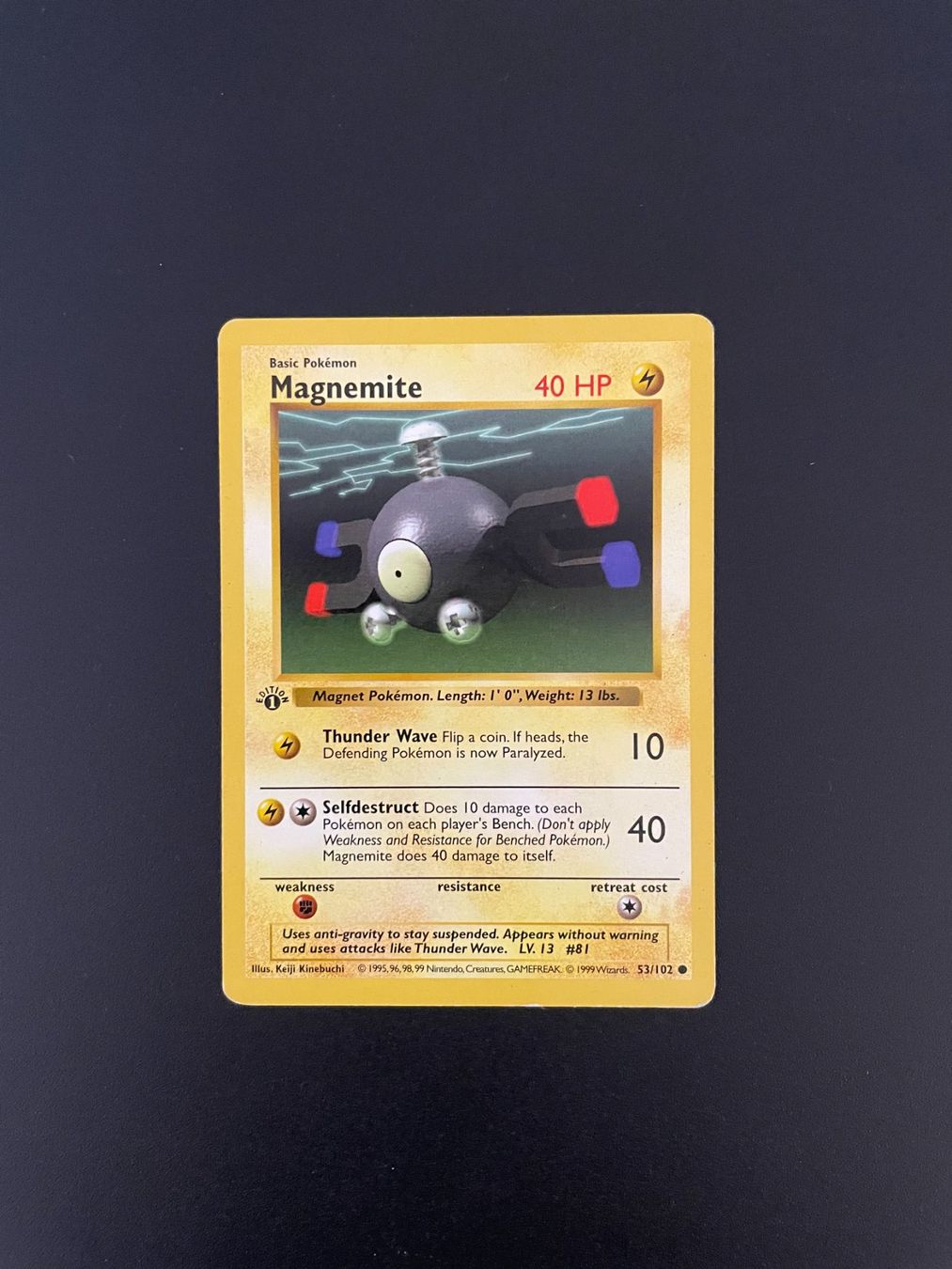 Pokémon Base Set Shadowless Magnemite 53/102 1st Edition (Gebraucht) in ...