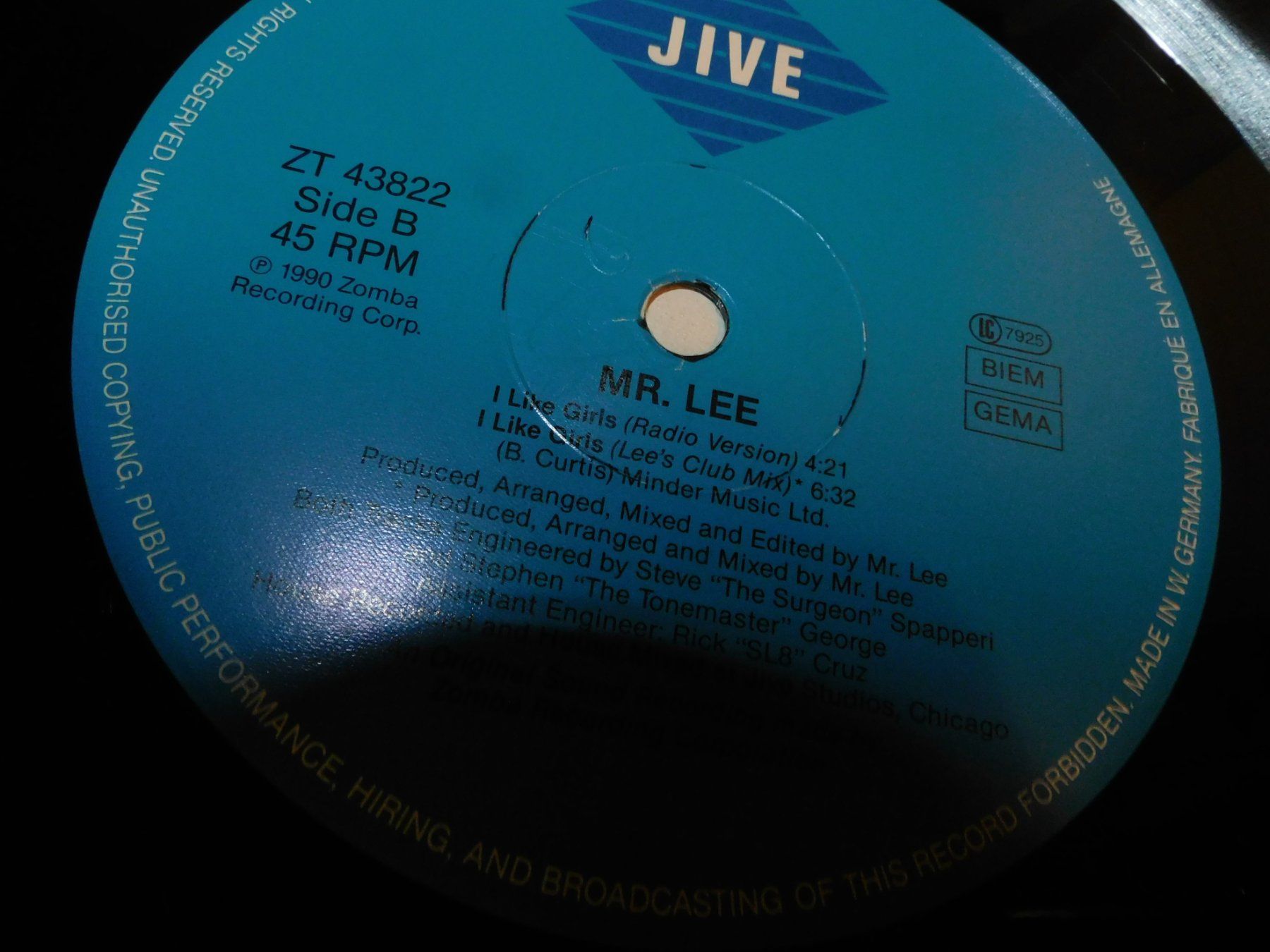 LP I like Girls Mr Lee Radio Version Mix 1990 Schallplatte (Gebraucht ...