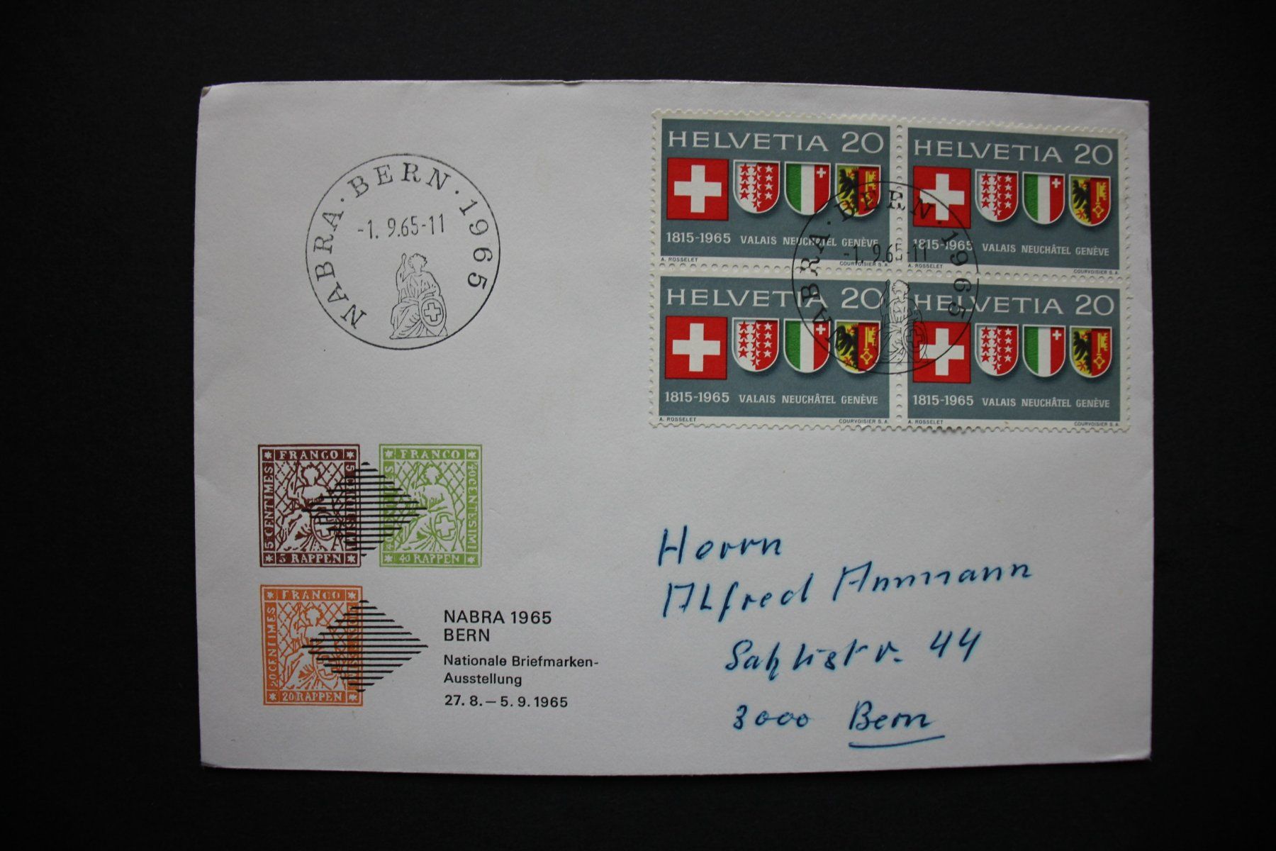 Nationale Briefmarken-Ausstellung NABRA 1965 Bern Brief (Gebraucht) in ...