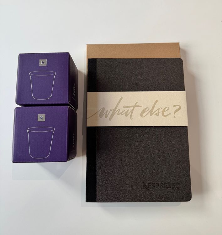 Nespresso Pixie Espresso Arpeggio Cup x 2 and Notebook x 1 (Neu und ...