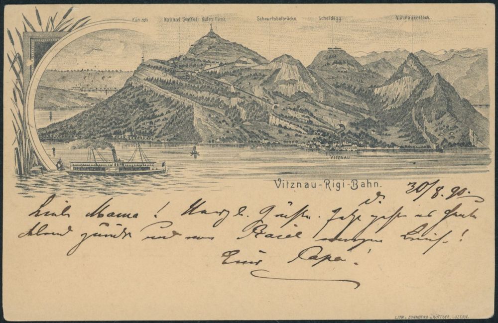 SZ Rigi - Rigi Kulm - Postkarte - Litho - AK Vorläufer 1890 | Kaufen auf Ricardo