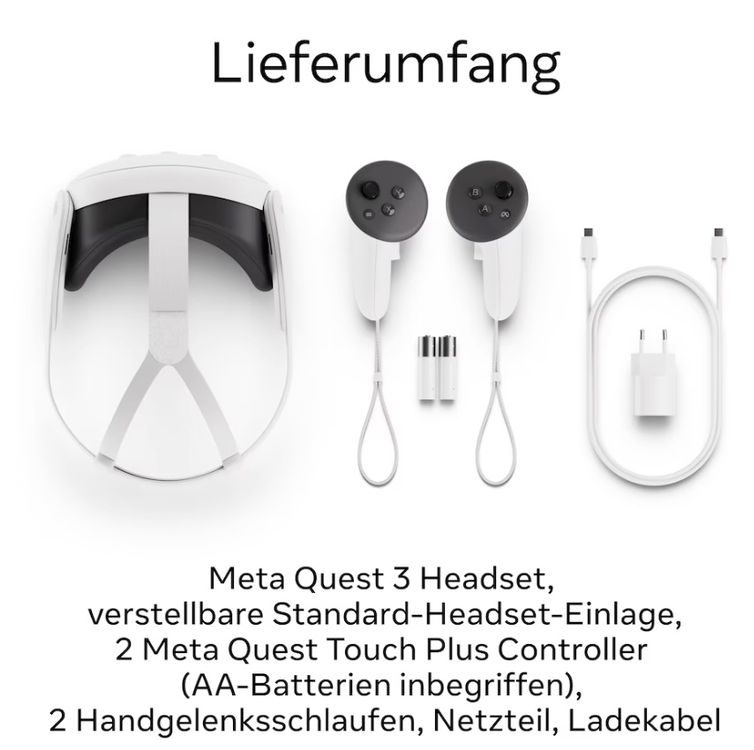 Meta Quest 3 128 GB inkl. Original Meta USB C Kabel | Acheter sur Ricardo