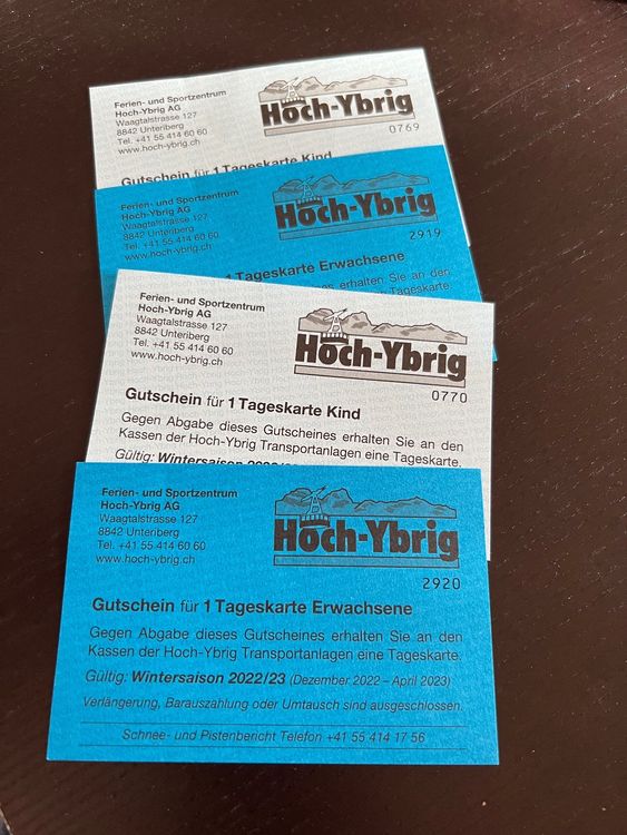 Tageskarten Skigebiet Hoch-Ybrig Saison 22/23 | Kaufen auf Ricardo Tageskarten Skigebiet Hoch-Ybrig Saison 22/23 | Kaufen auf Ricardo