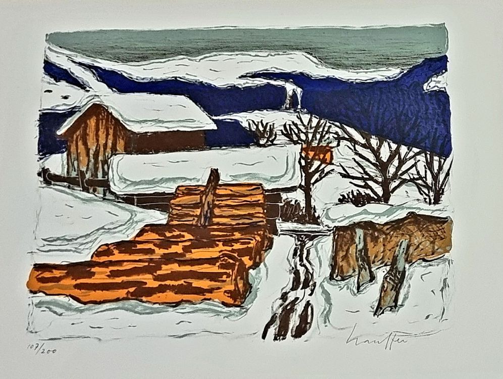 Fred Stauffer. Original-Lithografie. Handsigniert&nummeriert (Gebraucht ...