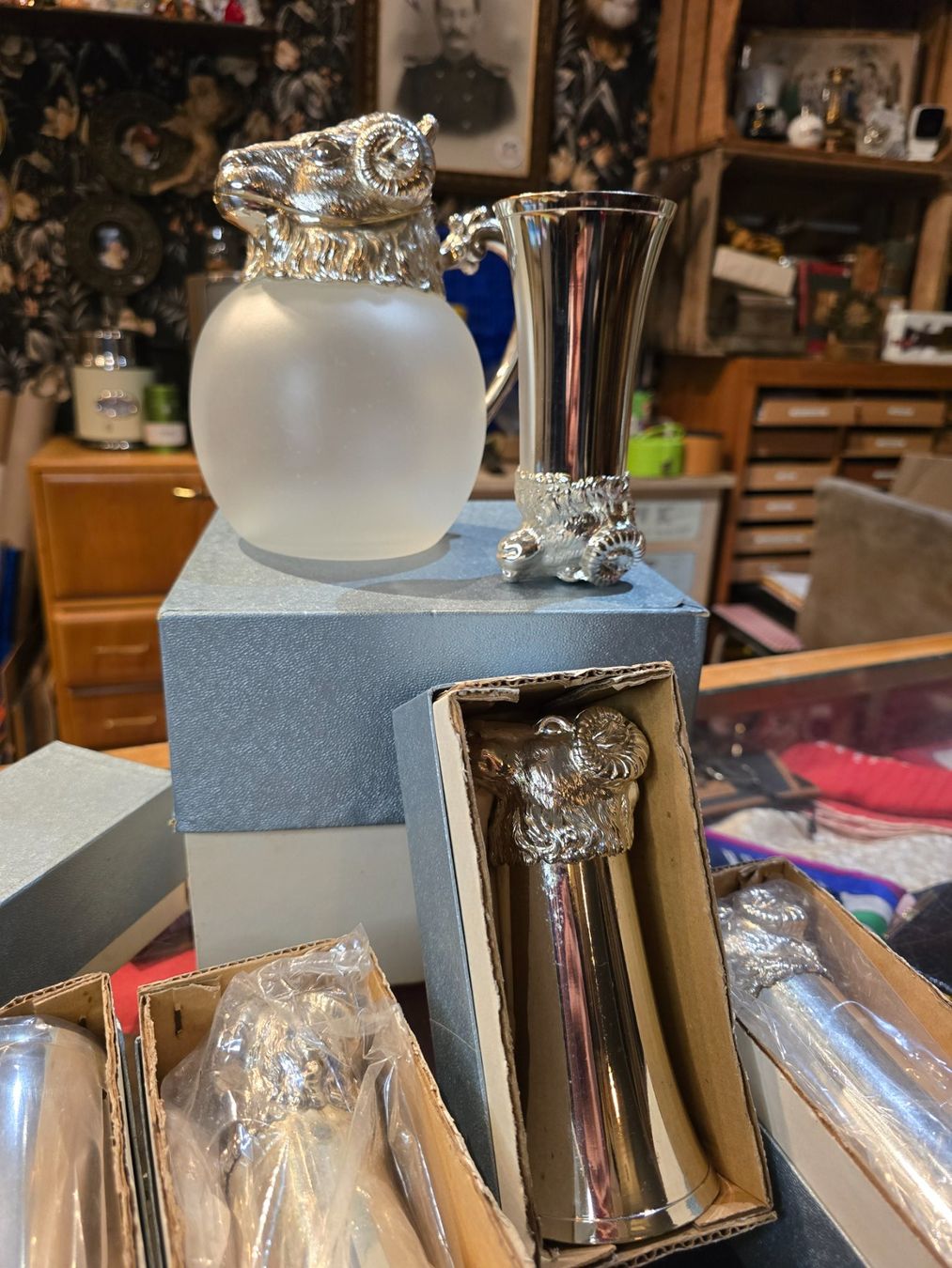 Carafe et verres Tête de Bélier Vintage, Service Bar (D'occasion) à ...