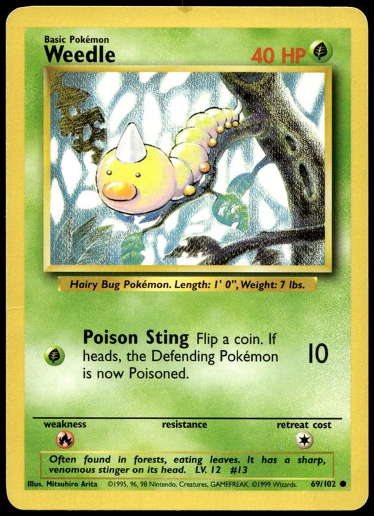 Weedle 69/102 Pokémon Base Set ab 1.- (Neu (gemäss Beschreibung)) in ...