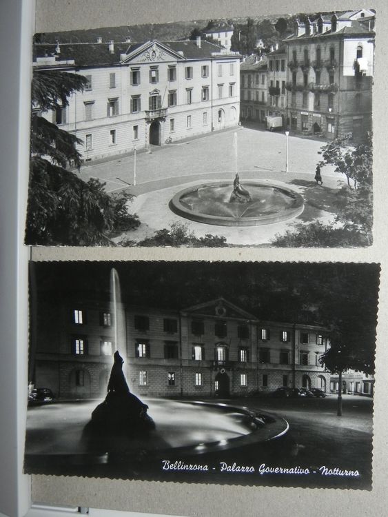 AK 2 alte Postkarten Bellinzona - Piazza del Governo (Gebraucht) in ...