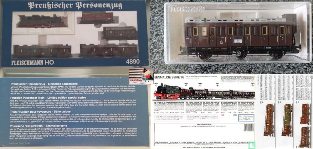 Fleischmann 4890/5892 - 6-teil. Zugset mit T18 der K.P.E.V. (Neu ...