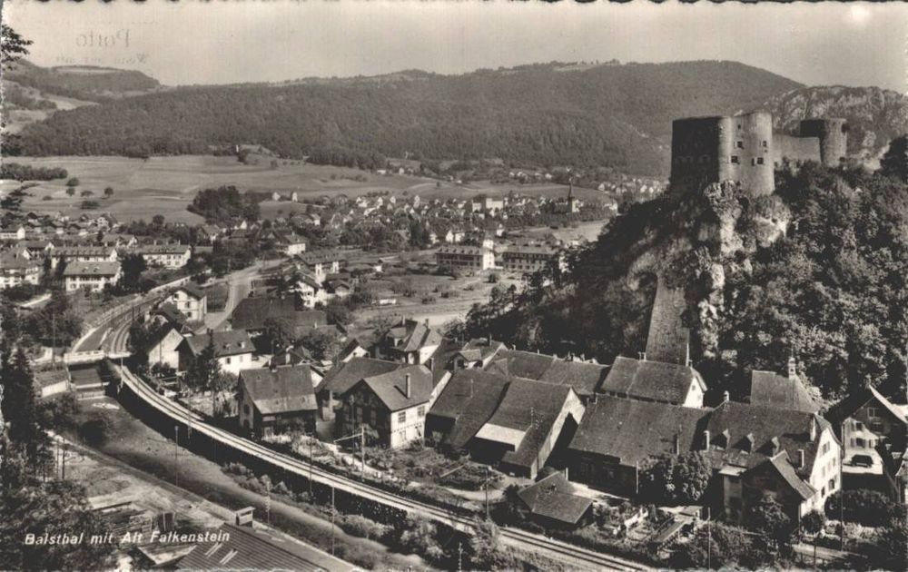Balsthal, Dorf + Alt Falkenstein, Eisenbahn Linie, gel. 1958 | Kaufen ...