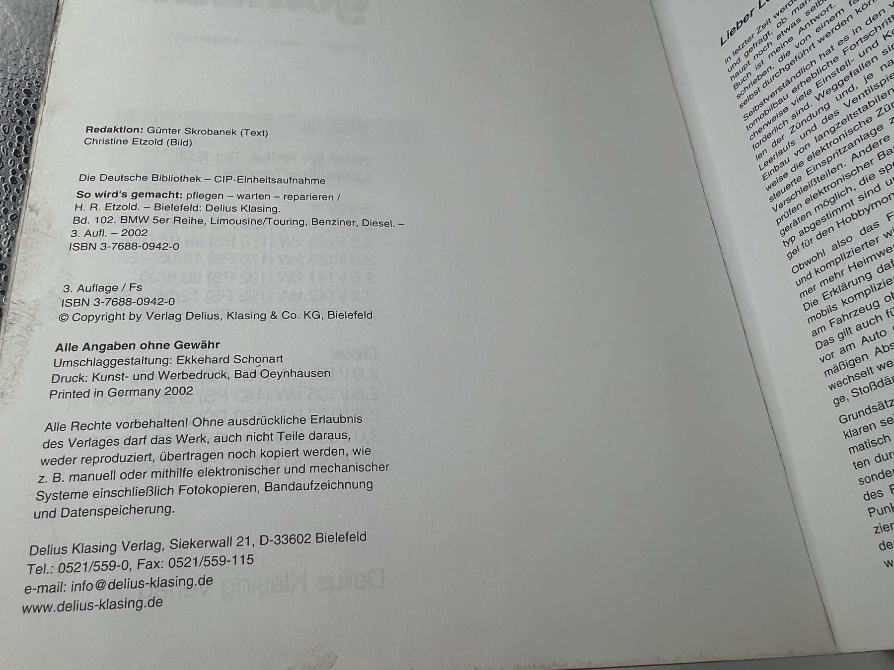 📖 So wird's gemacht BMW 5er Reihe ab 12/95 Band 102 Etzold (Gebraucht ...