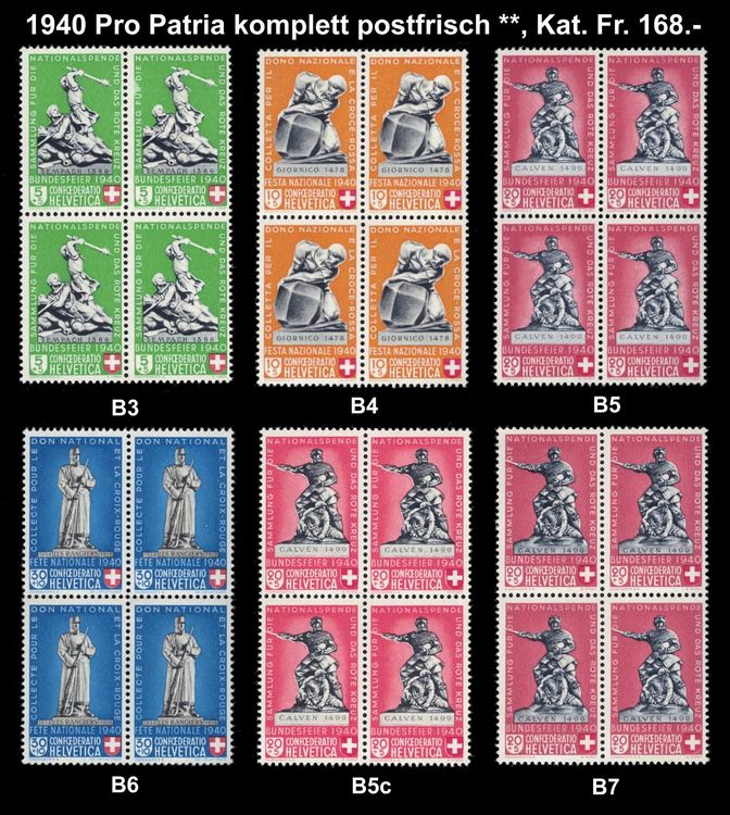 1940 ** 4er Pro Patria komplett postfrisch, Kat. Fr. 168.- (Neu (gemäss Beschreibung)) in ...
