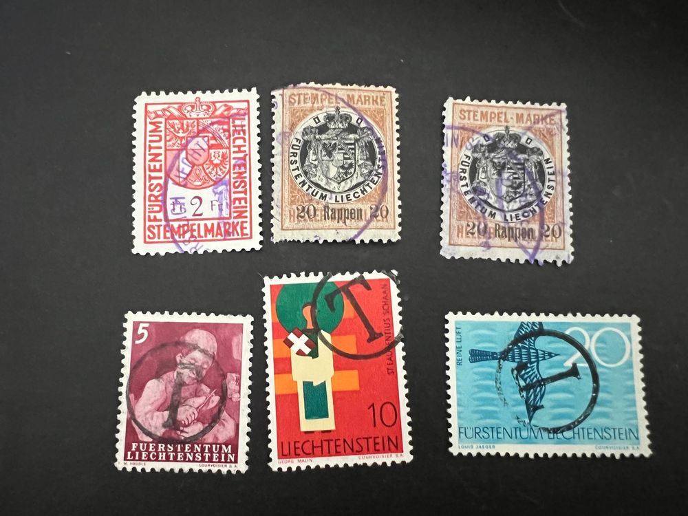 Kl. Lot Stempelmarken und T Stempel Liechtenstein (D772) | Kaufen auf Ricardo