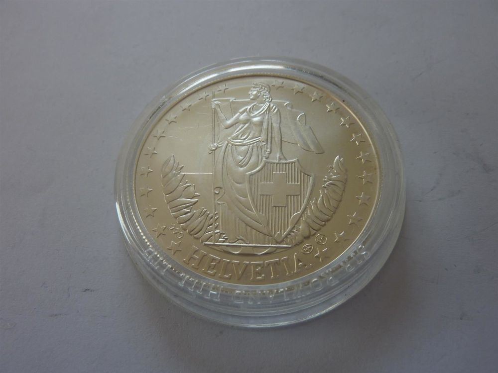 1 Unze- Silbermedaille:Stehende Helvetia (Neu und originalverpackt) in Birrwil für CHF 31 – mit ...