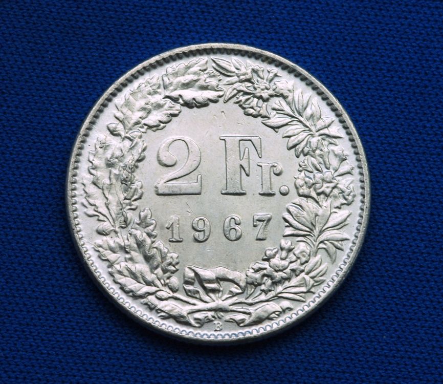 Silberner 2.- Jg. 1967 / Stempelriss (Gebraucht) in Mühlethal für CHF 15 – mit Lieferung auf ...