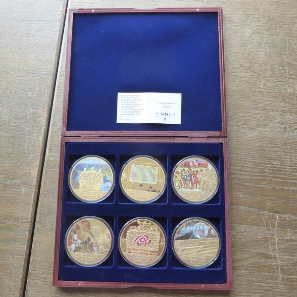 6 Stk. Medaillen SCHWEIZER GESCHICHTE Cu vergoldet (Neu (gemäss Beschreibung)) in Egliswil für ...