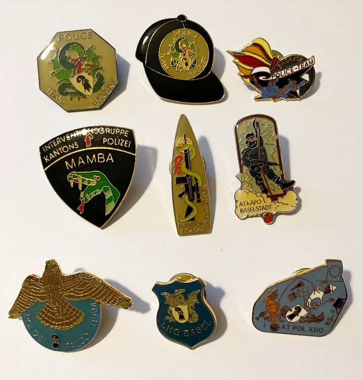 9 Pins Basler Polizei SOKO Basilisk, Mamba, Falco, etc. (Gebraucht) in ...