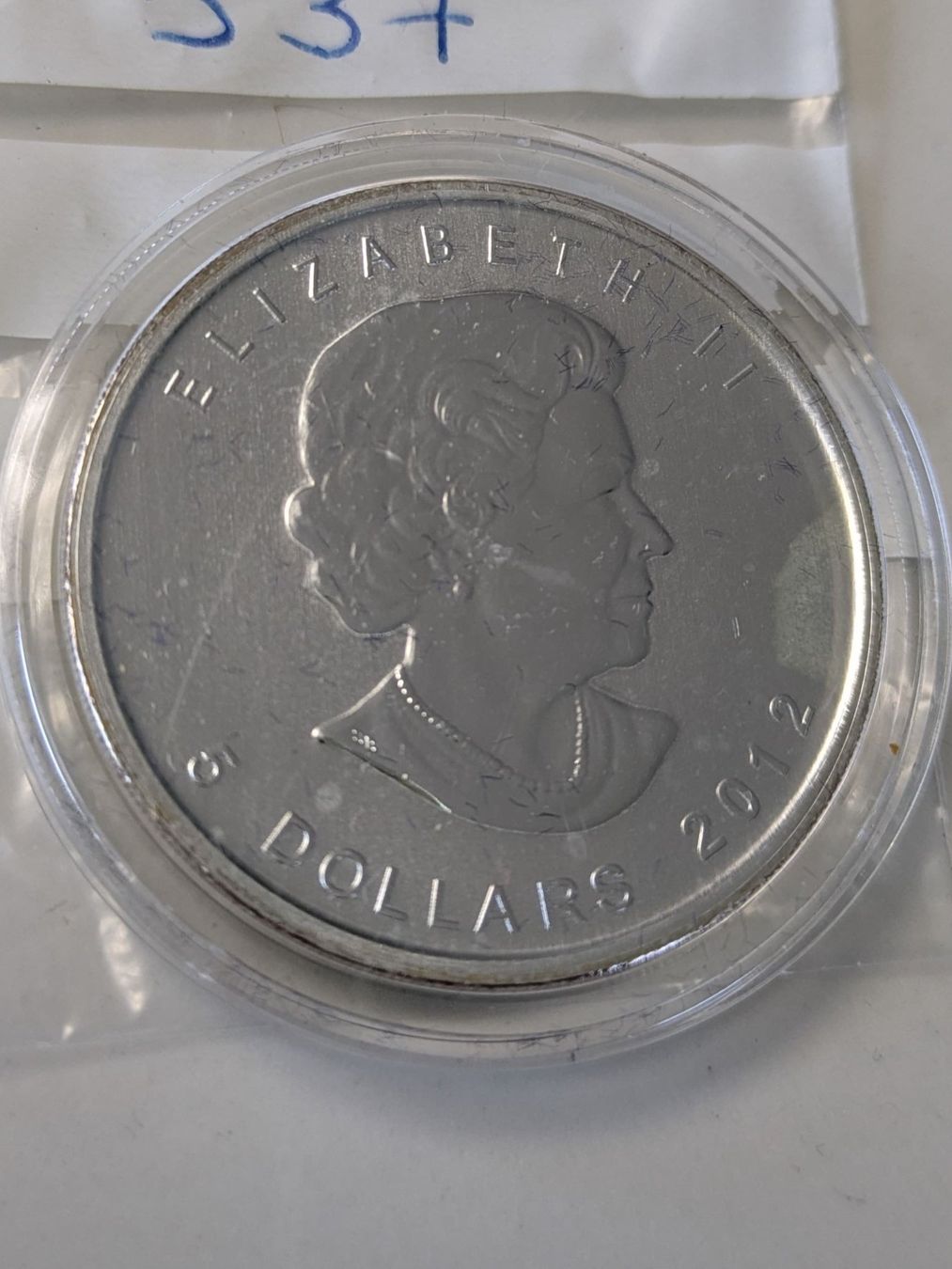 1 oz. / Unze Silbermünze 2012 Kanada Wildlife Elch 999 (Gebraucht) in ...