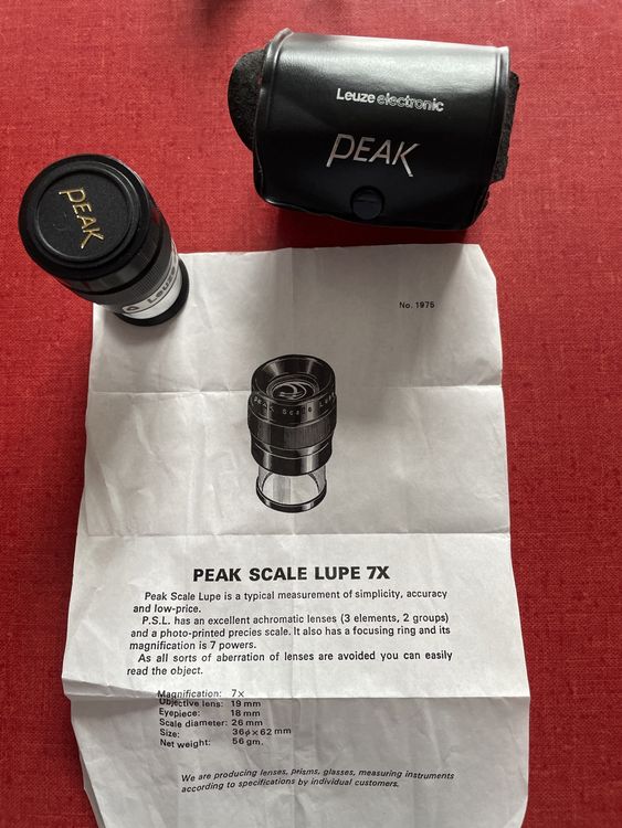 Peak Scale Lupe 7x Leuze Electronic | Kaufen auf Ricardo
