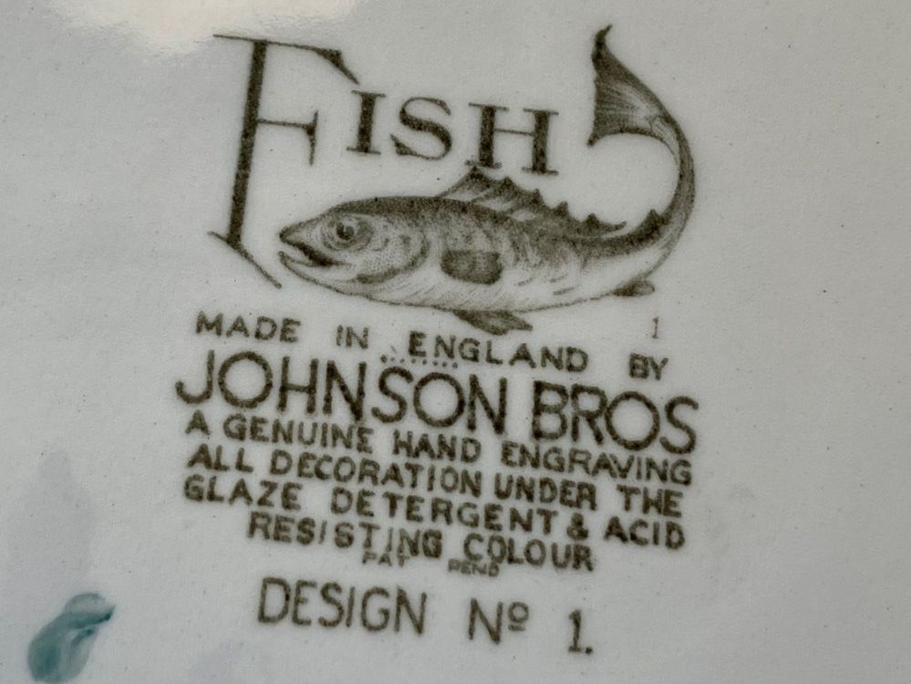 Ensemble Vintage de Assiettes Poisson Fish Johnson Bros (D'occasion) à ...