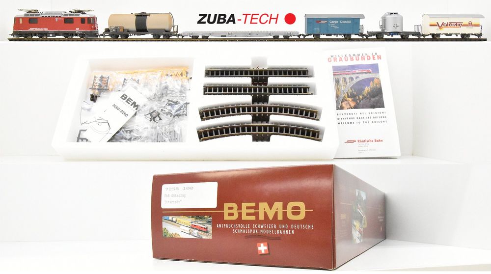 Bemo 7258 100 Start-Set "Güterzug" der RhB H0m DC Analog OVP | Kaufen auf Ricardo