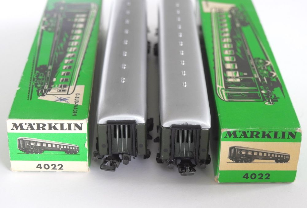 Märklin H0 2 D-Zugwagen 4022, sehr guter Zustand, OVP, 1959 | Kaufen ...