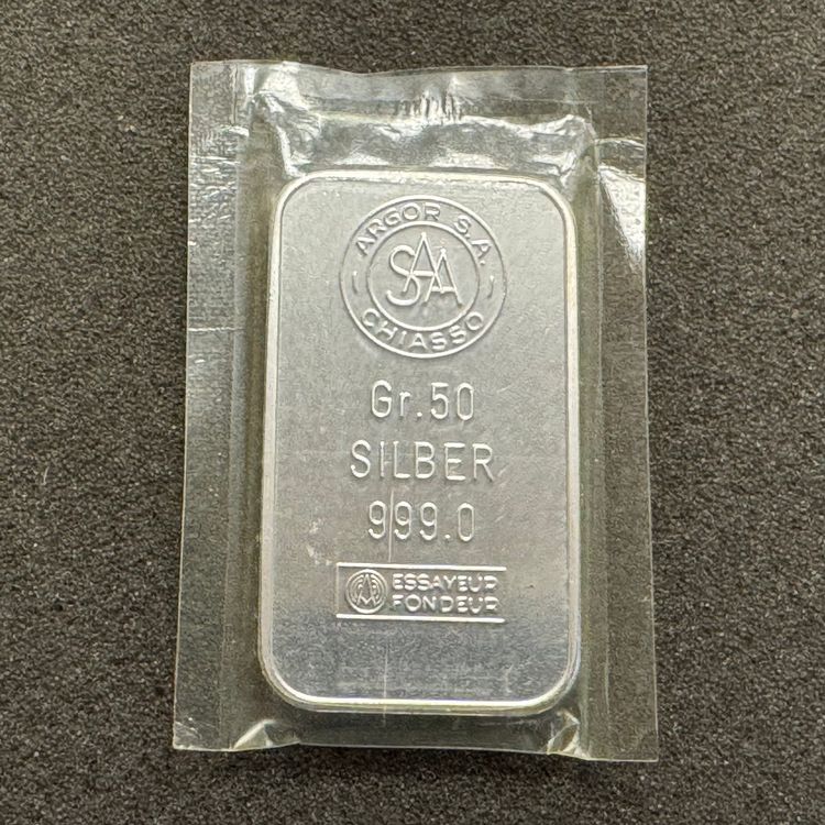 50 gramm Silber Barren Schweiz Argor SA ovp | Kaufen auf Ricardo