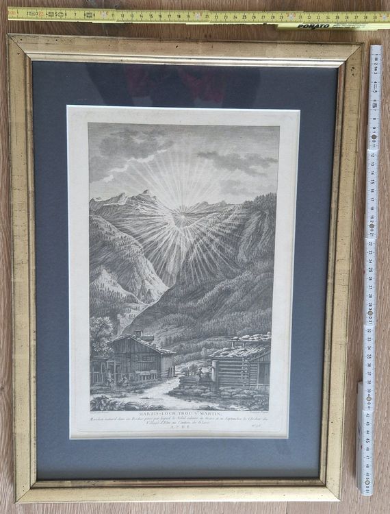 Elm / Martinsloch grosser Kupferstich 1780 | Kaufen auf Ricardo