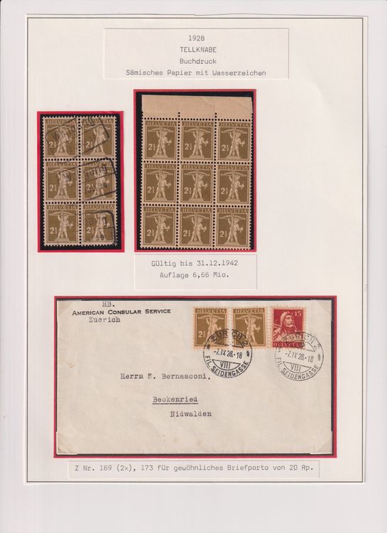 Tellknabe / Tell Lot !! Sehr schön ! Top Brief !! | Kaufen auf Ricardo