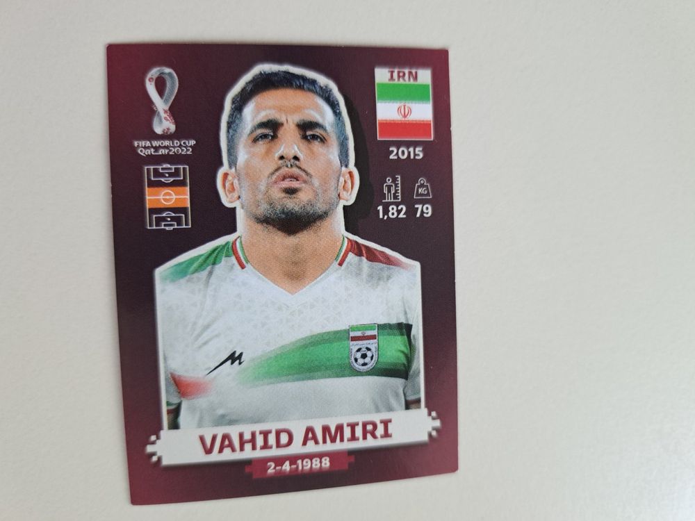 WM 2022 QATAR IRN 12, VAHID AMIRI, PANINI | Kaufen auf Ricardo