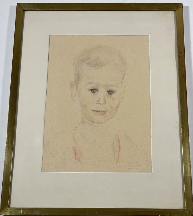 Georg Moser (1915-1985) Buntstift Zeichnung | Kaufen auf Ricardo