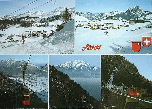 2 x AK STOOS Skilift, Luftseilbahn, Standseilbahn, Skigebiet (Gebraucht ...