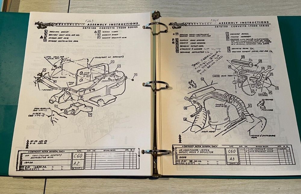 1966 CORVETTE Original Factory Assembly Manual Werkstattbuch (Gebraucht ...