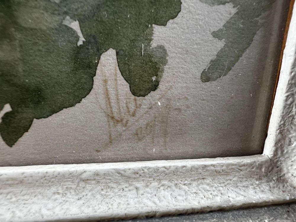 Antike Aquarell mit faszinierendem Sujet Unleserlich Signier | Kaufen auf Ricardo