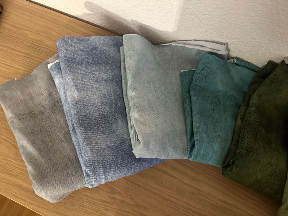 Stoff-Paket (Jeans-Optik-Jersey, Staghorn, Stoffduo) (Neu (gemäss ...