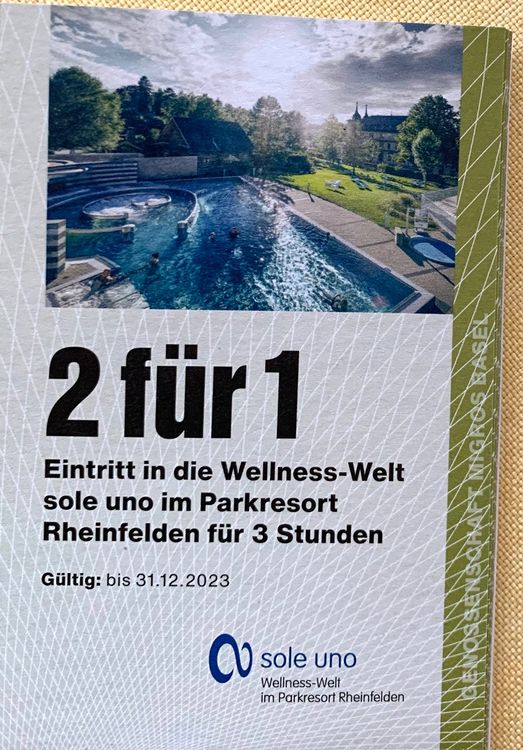 Sole Uno 2 für 1 Eintritt (für 3 Stunden) | Kaufen auf Ricardo