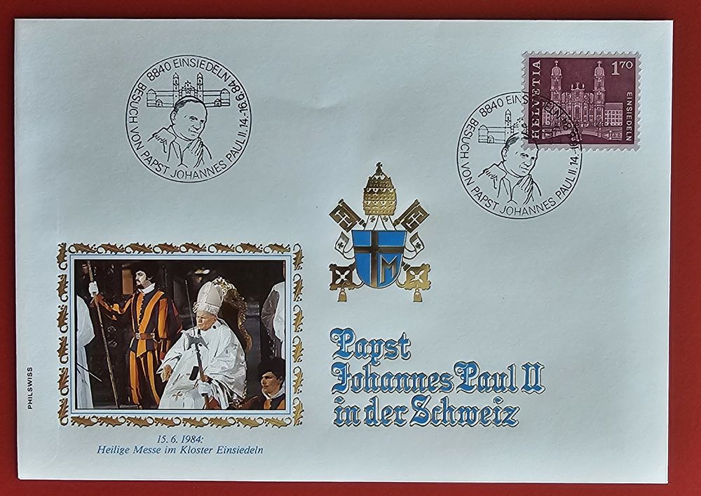 EINSIEDELN KLOSTER SONDERSTEMPEL PAPST SCHWEIZERGARDE 1984 (Neu (gemäss Beschreibung)) in ...