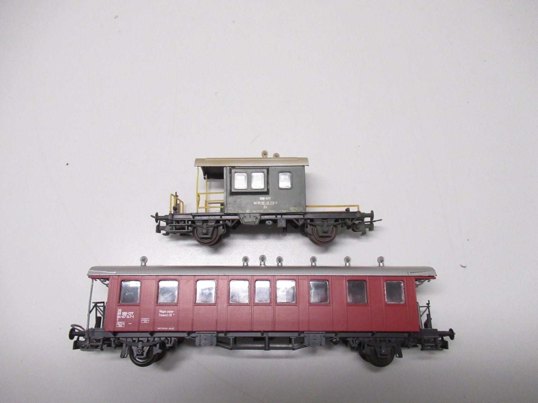 Liliput SBB CFF FFS- Werkzeugwagen + Begleitwagen Sputnik DC (Gebraucht ...
