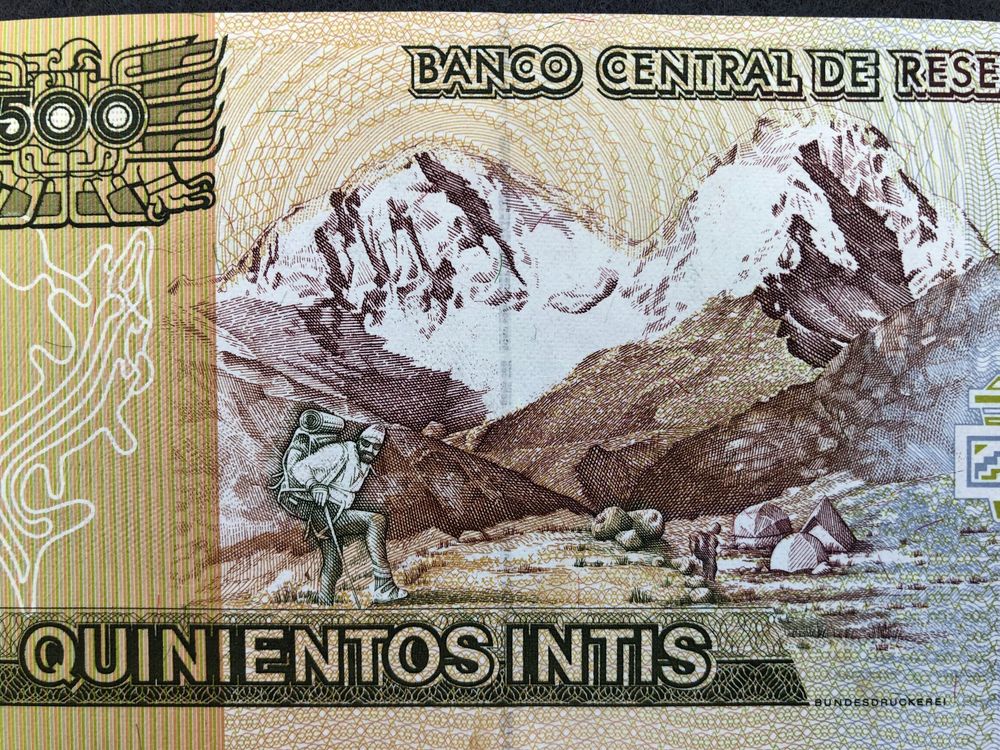 Peru 1987 - 500 Intis UNC - Bergsteiger (Neu und originalverpackt) in ...