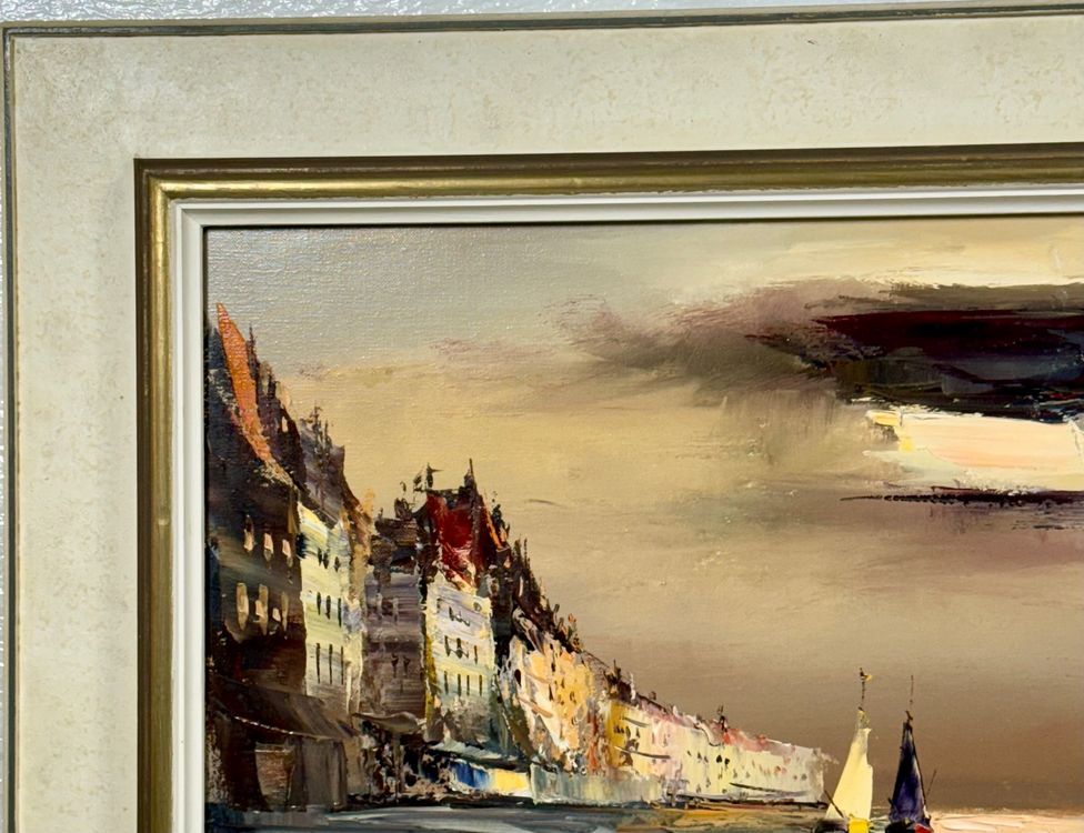 Ölgemälde mit Schiffen im Mondschein Unleserlich Signiert (Gebraucht) in Root für CHF 65 – mit ...