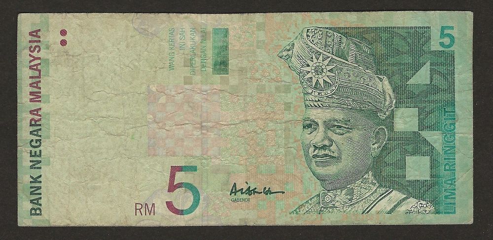MALAYSIA 5 Ringgit alte Banknote welcher Jahrgang ??? (Gebraucht) in ...