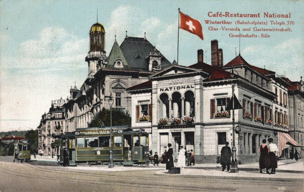 Winterthur. Café-Restaurant National (Bahnhofplatz), Tram (Gebraucht) in Bronschhofen für CHF 15 ...