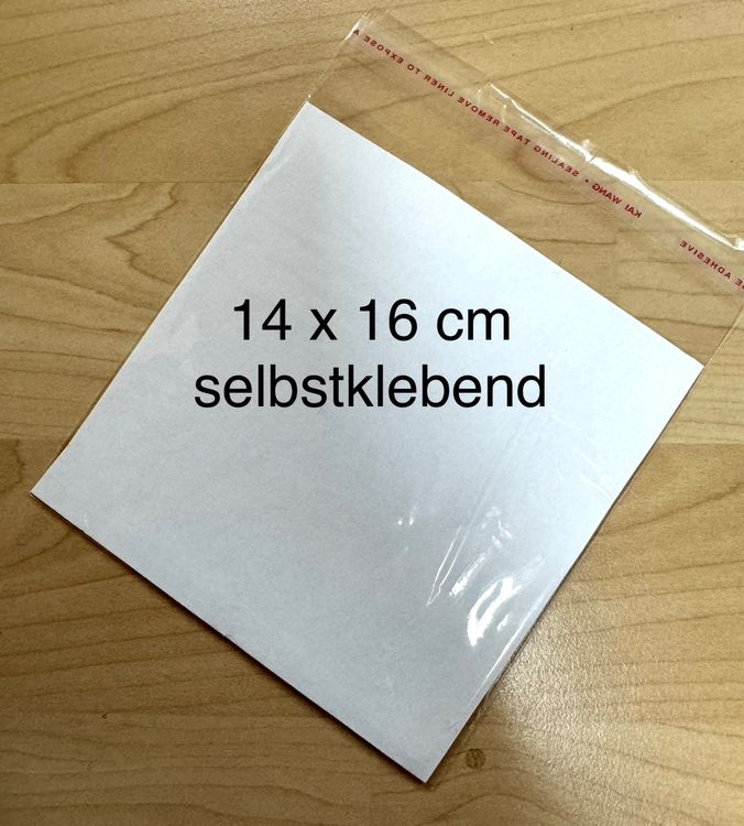 Cellophan Zellophan 300 Stk Säckli 14x16cm selbstklebend (Neu und ...