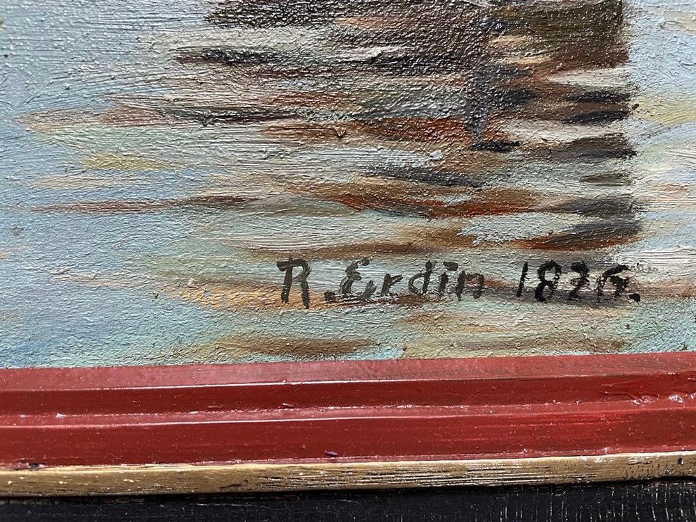 Ölbild von R. Erdin, 1876 signiert | Kaufen auf Ricardo