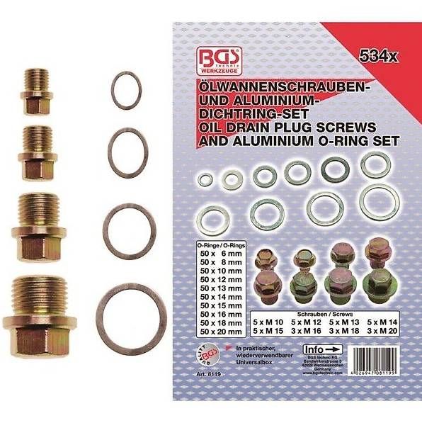 Ölwannenschrauben- und Alu-Dichtring-Sortiment | 534-tlg. (Gebraucht ...