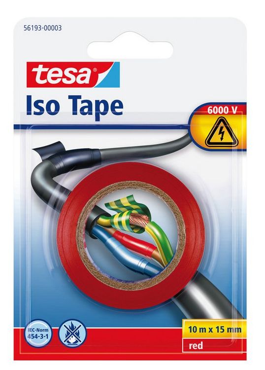 TESA® Elektro-Isolierband 15 mm x 10 m rot (Neu und originalverpackt ...