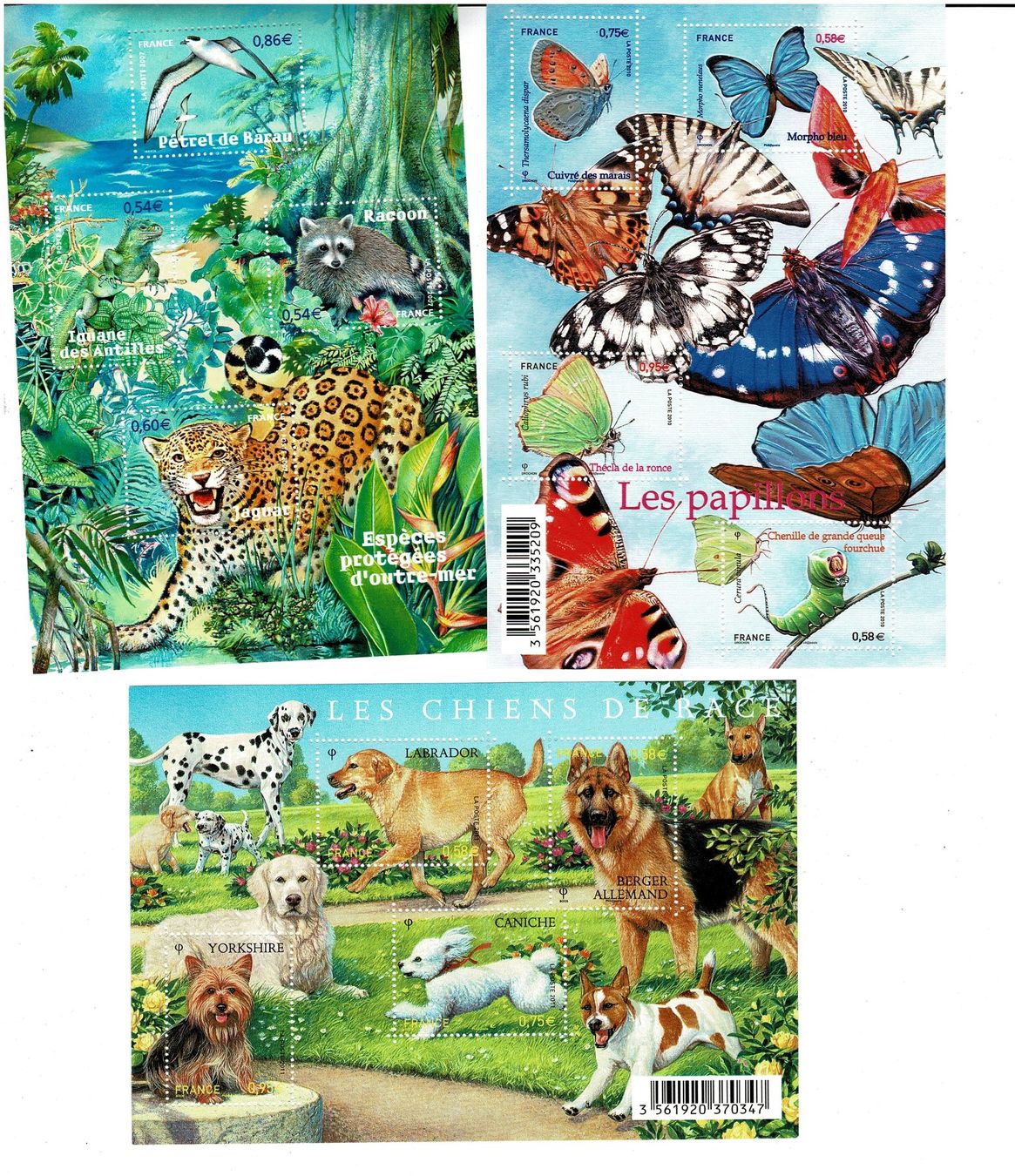 Schmetterlinge, geschützte Arten, Rassenhunde 3 KB ** (Neu (gemäss ...