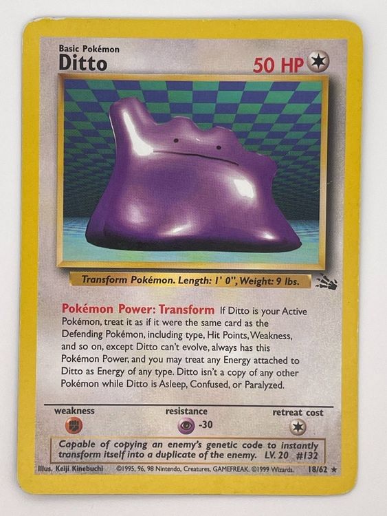 Ditto 18/62 Rare Pokémon Fossil | Kaufen auf Ricardo