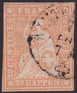 Strubel Nr.25G, vollrandig, Rundstempel | Kaufen auf Ricardo