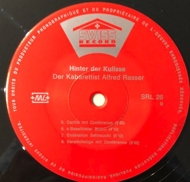 Alfred Rasser – Hinter de Kulisse (LP) (Gebraucht) in Grüningen für CHF ...