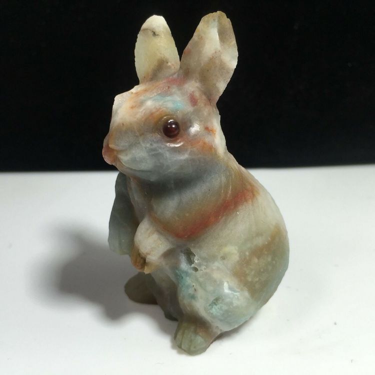 Kaninchen Hase Statue Quarz Kristall Edelstein Lapin Cristal (Neu ...